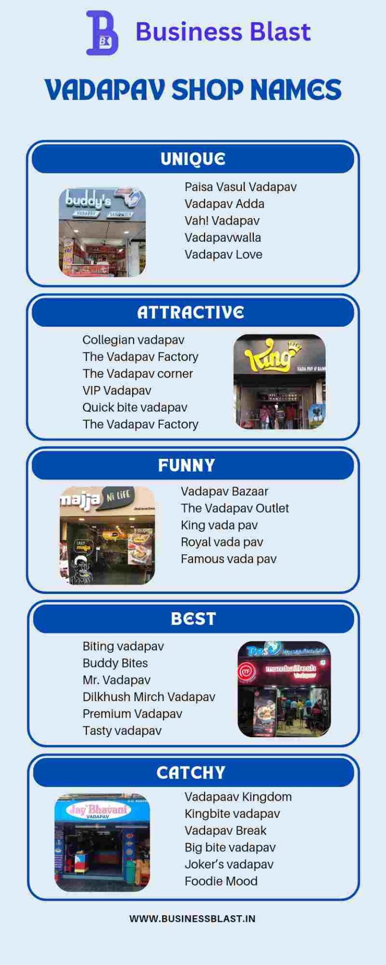 111+ Catchy Vada Pav Shop/Stall Name Ideas